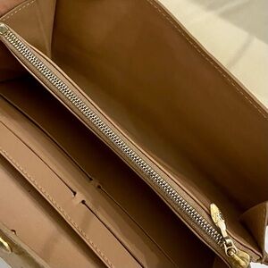 Louis Vuitton | Bags | Louis Vuitton Beige Yellow Vernis Mono Long ...